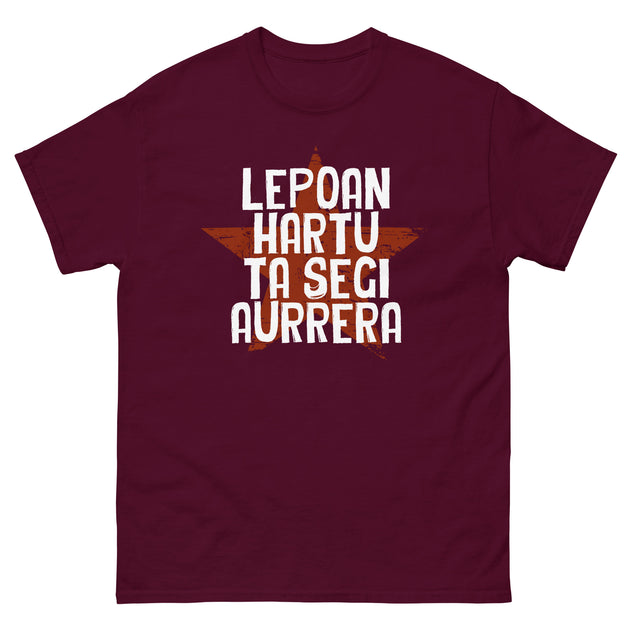 Camiseta "Lepoan hartu ta segi aurrera 3" – Me Cago en el Diablo