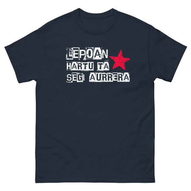Camiseta "Lepoan Hartu ta segi Aurrera 4!" – Me Cago en el Diablo